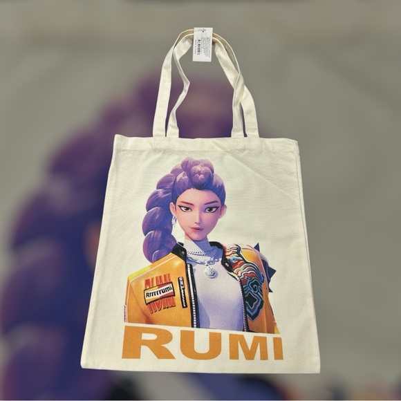 no brand | Bags | Cream Rumi K Pop Tote Bag With Graphic Design | Poshmark
